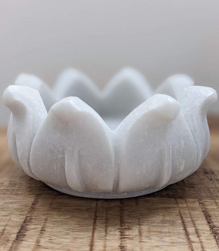 Bianco Anthesis Flower Marble Bowl - Stone Design and Co