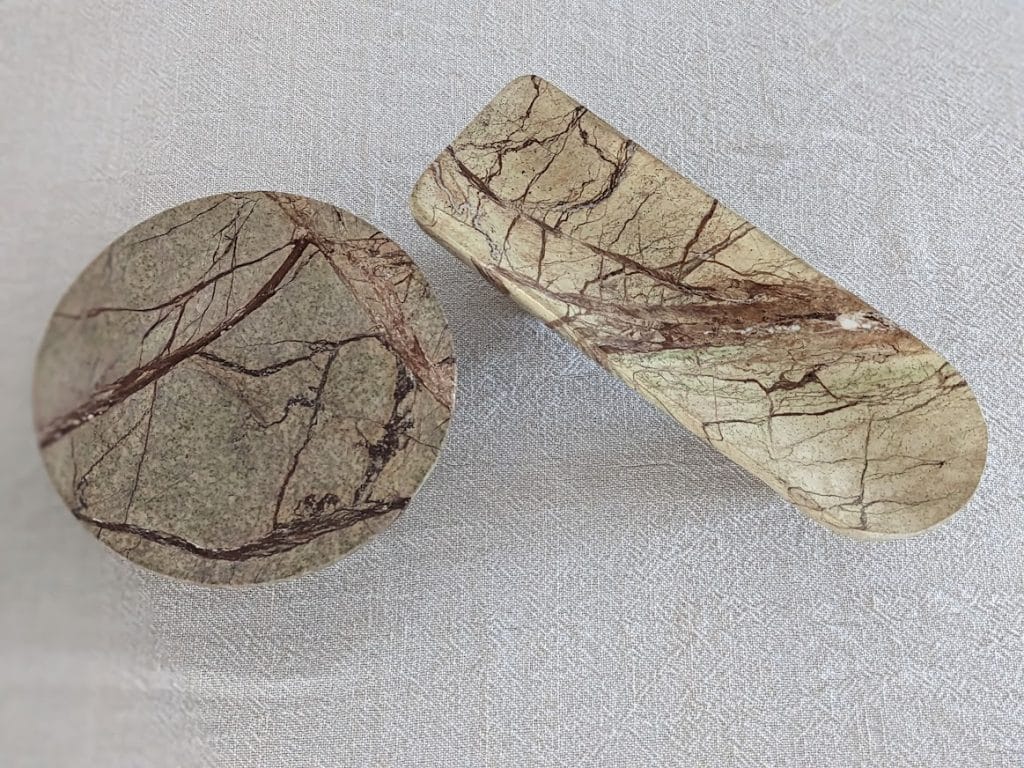 Forest Green Round Footed Plate - Stone Homewares by Stone Design and Co