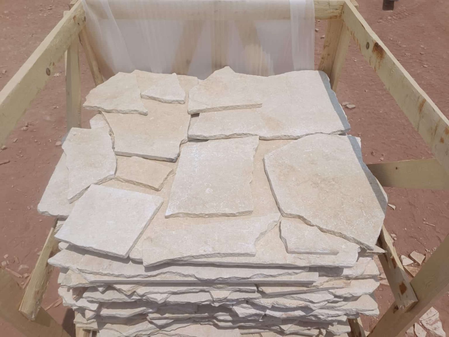Crema Novelda Brushed & Tumbled Limestone Random Crazy Paving - SD&CO