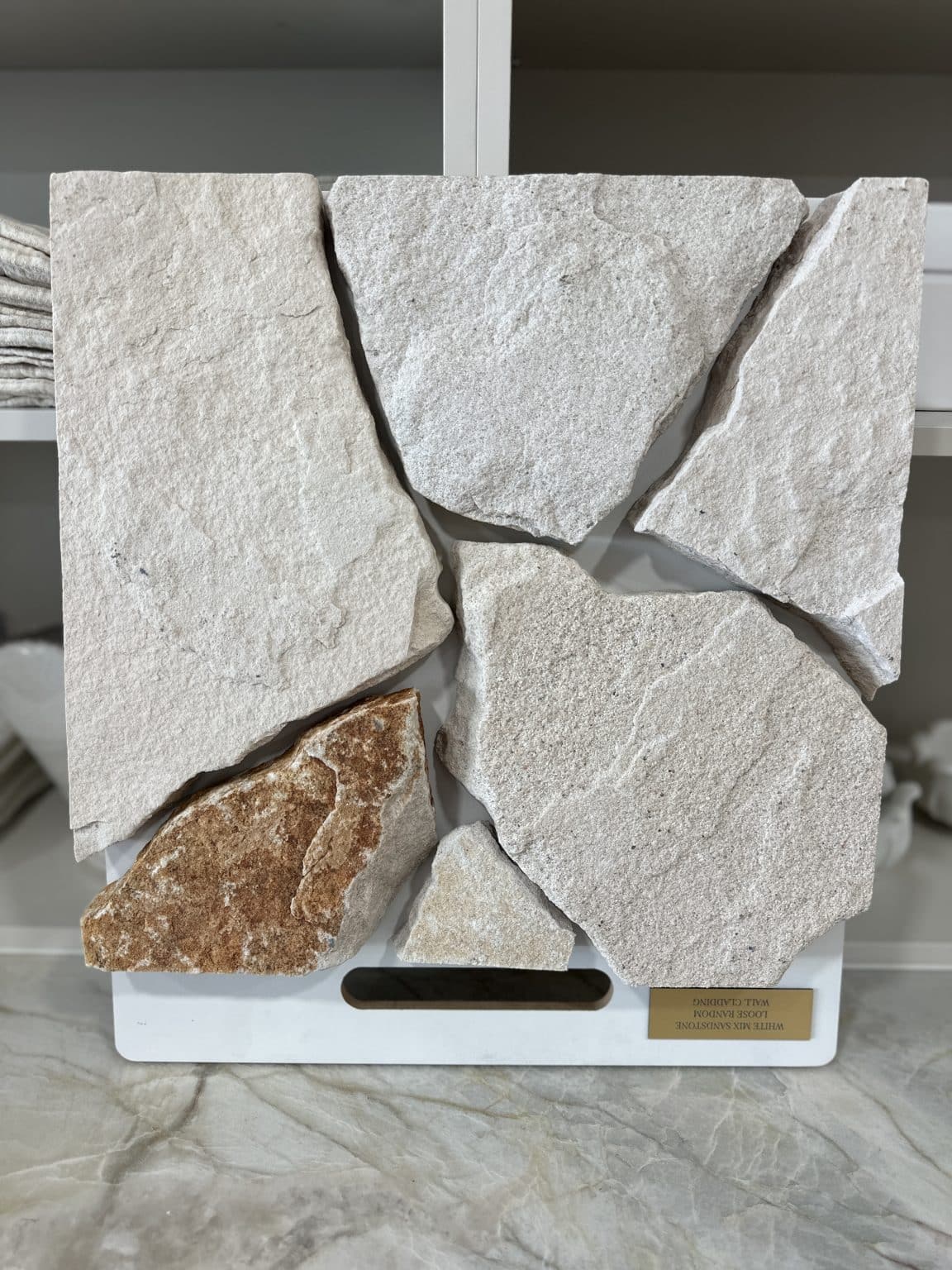 White Mix Sandstone Loose Random Wall Cladding - Natural Stone by SD&CO
